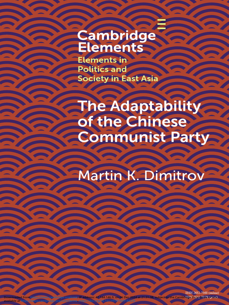 The Adaptability of The Chinese Communist Party | PDF | China | World ...