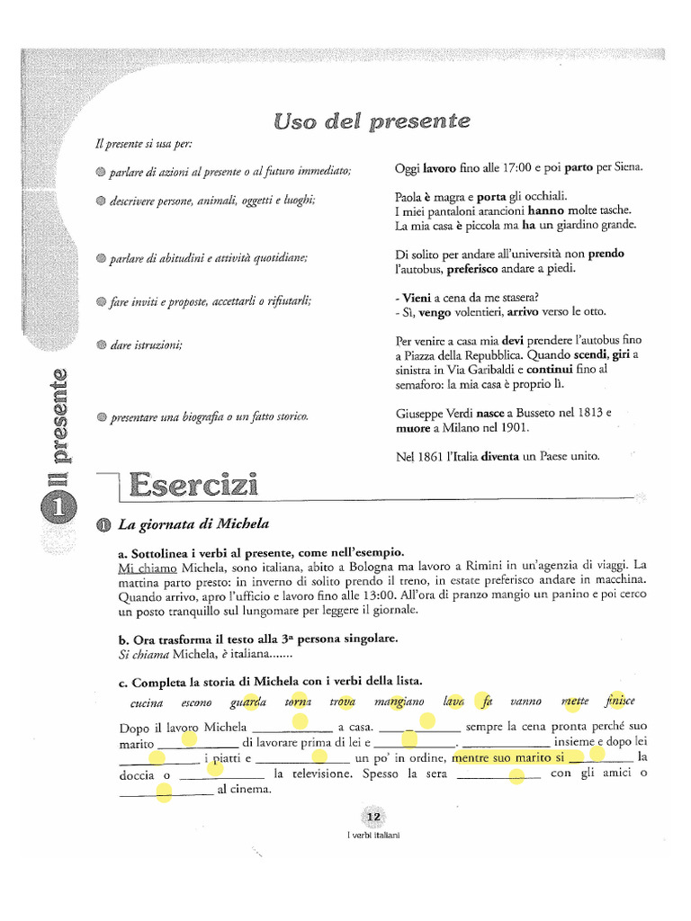 Usi Del Presente | PDF