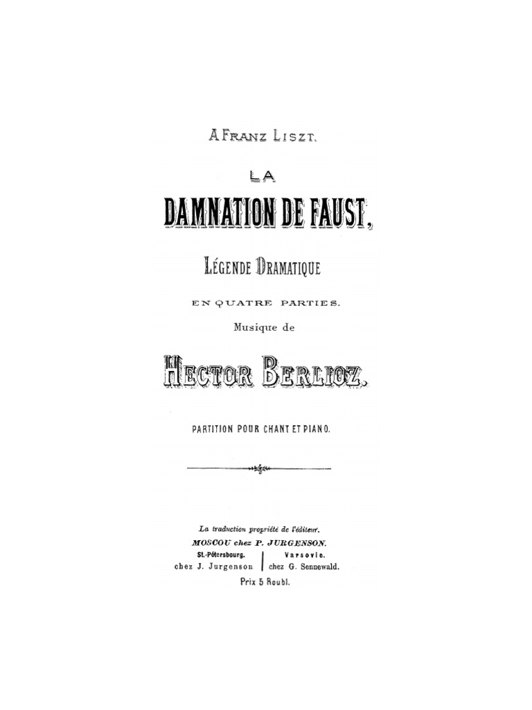 Berlioz - La Damnation de Faust | PDF