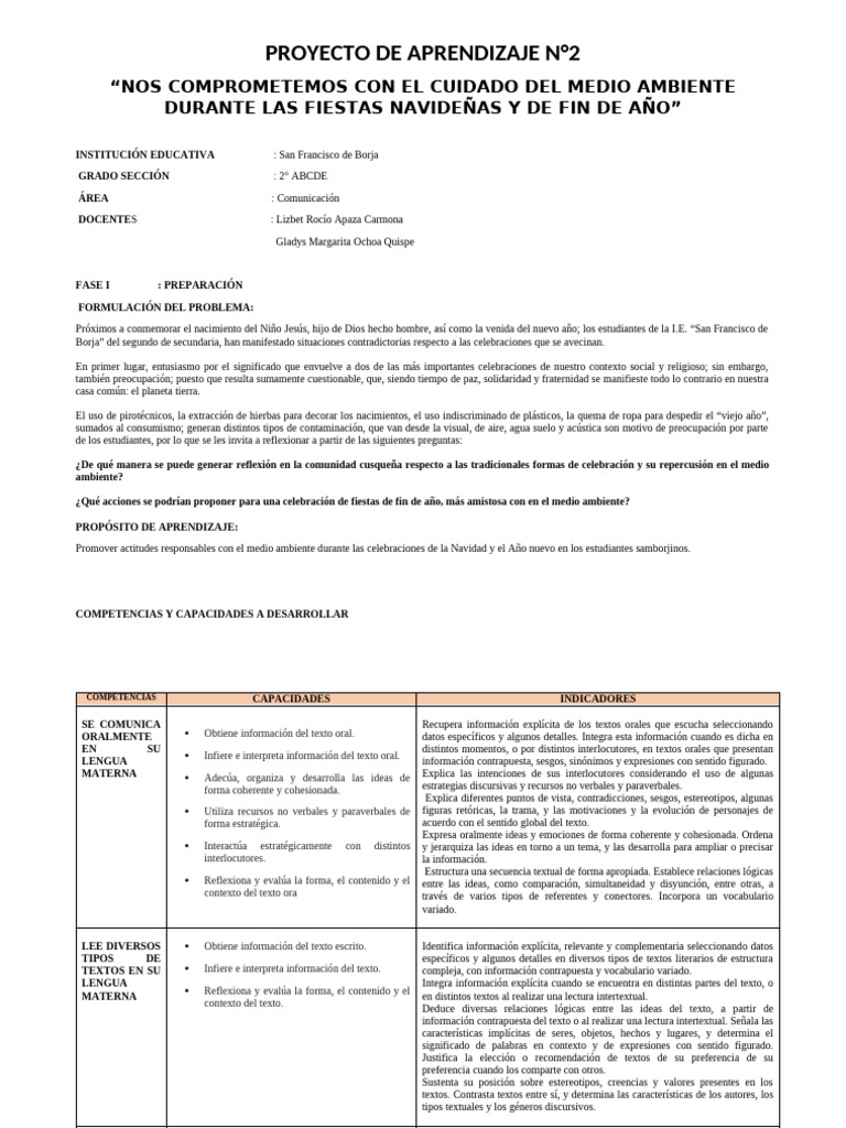 Borrador Proyecto de Aprendizaje Ii | PDF | Evaluación | Intertextualidad