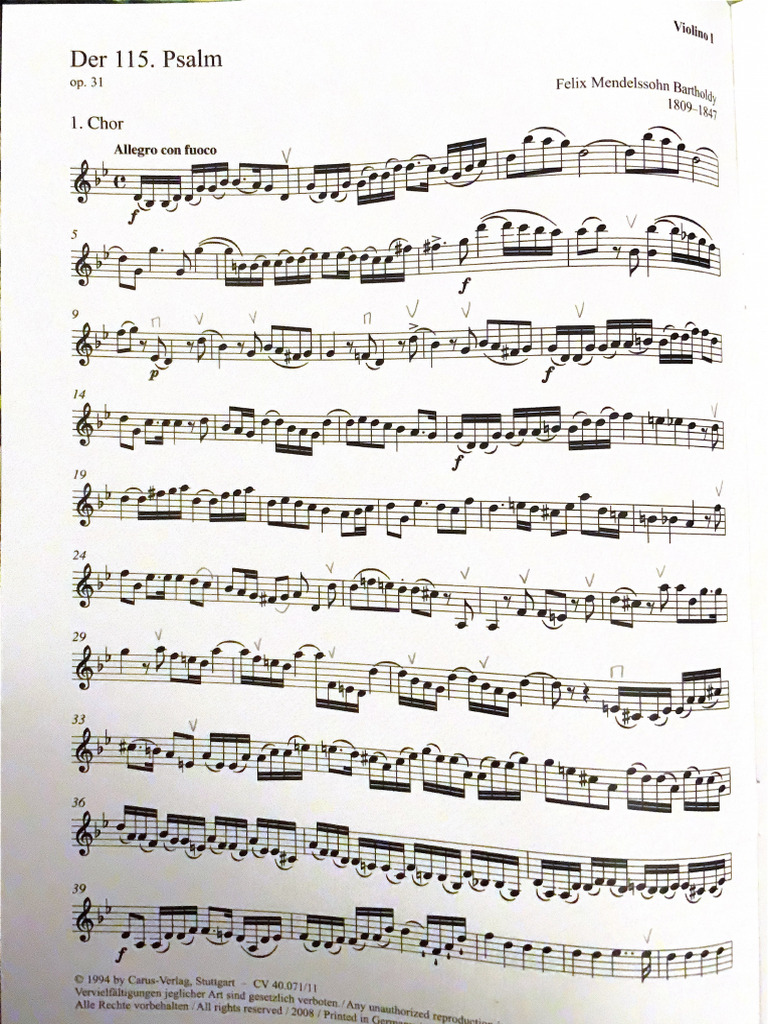Der Psalm Violin1 | PDF