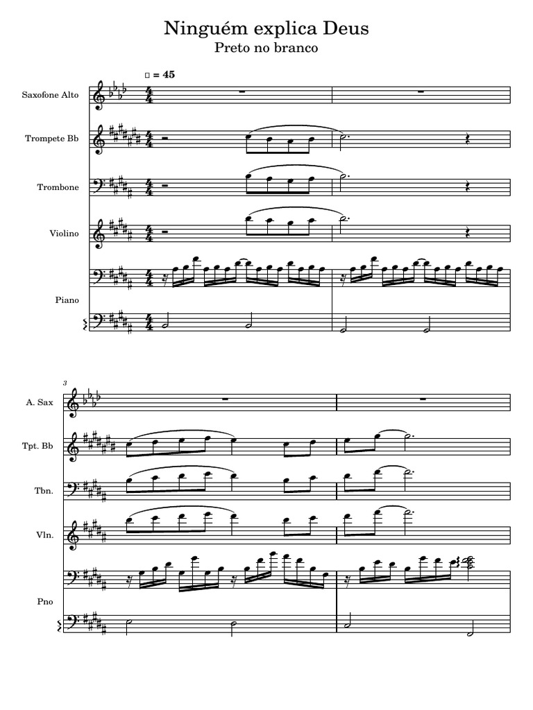 Ningum_explica_Deus arranjo | PDF | Aerophones | Musical Instruments