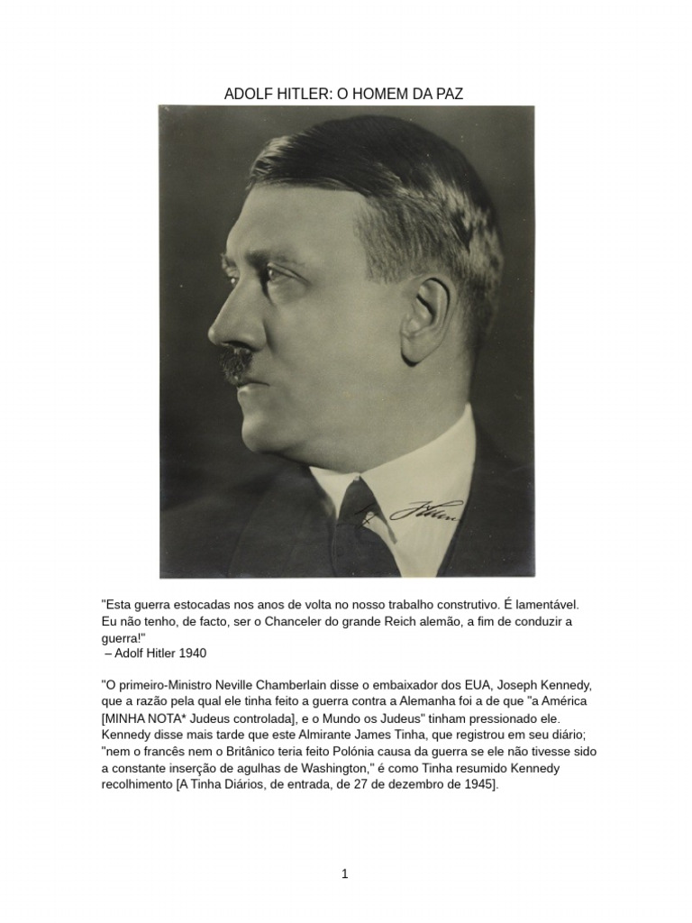 Hitler e a Busca pela Paz na Guerra | PDF | Adolf Hitler | Alemanha nazista