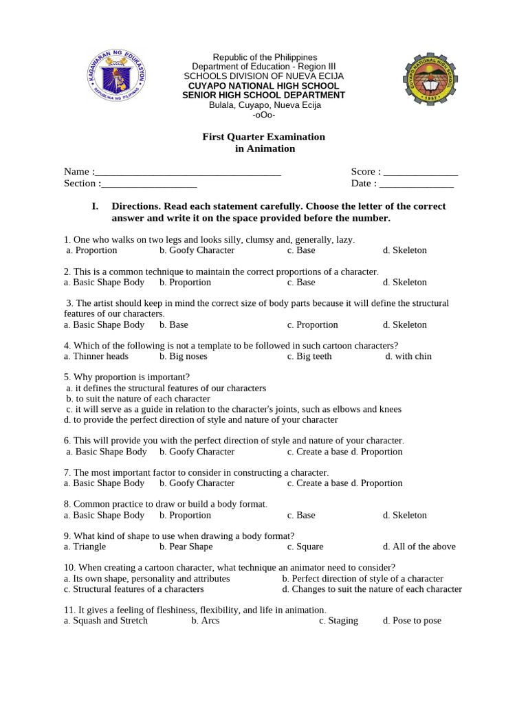Animation-exam | PDF