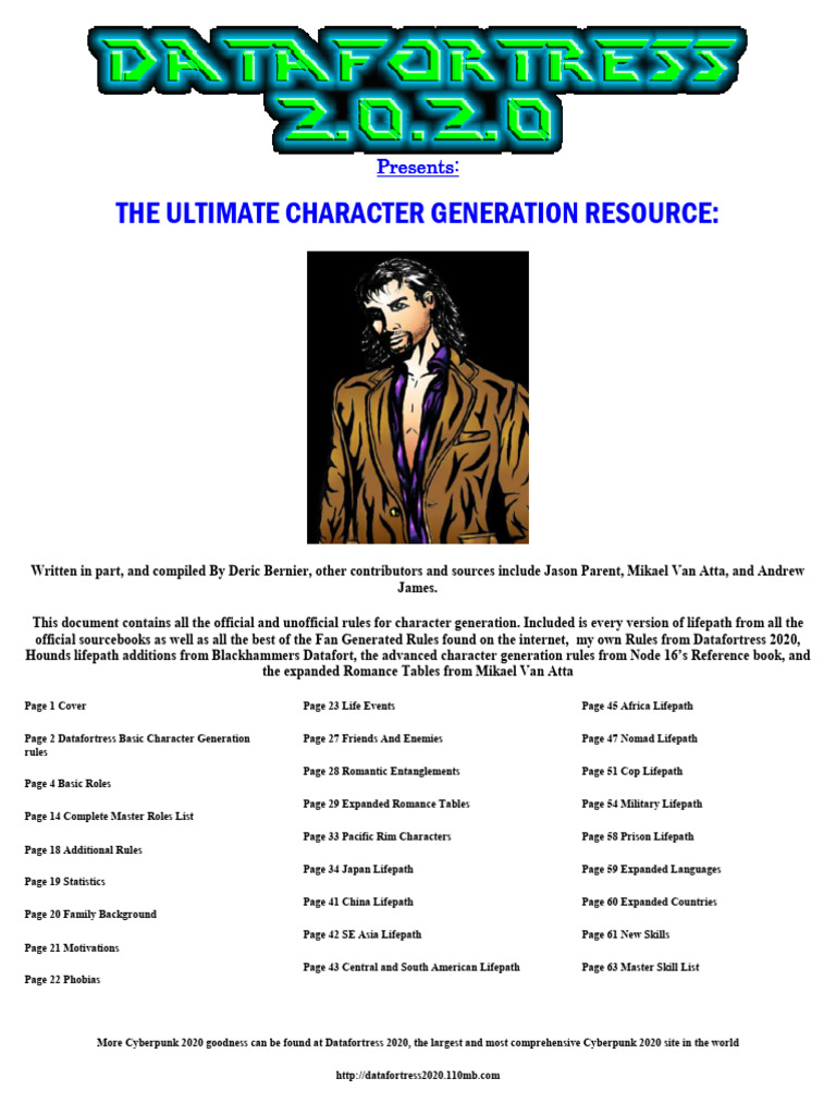 Ultimate Cyberpunk 2020 Character Guide | PDF | Romance (Love)