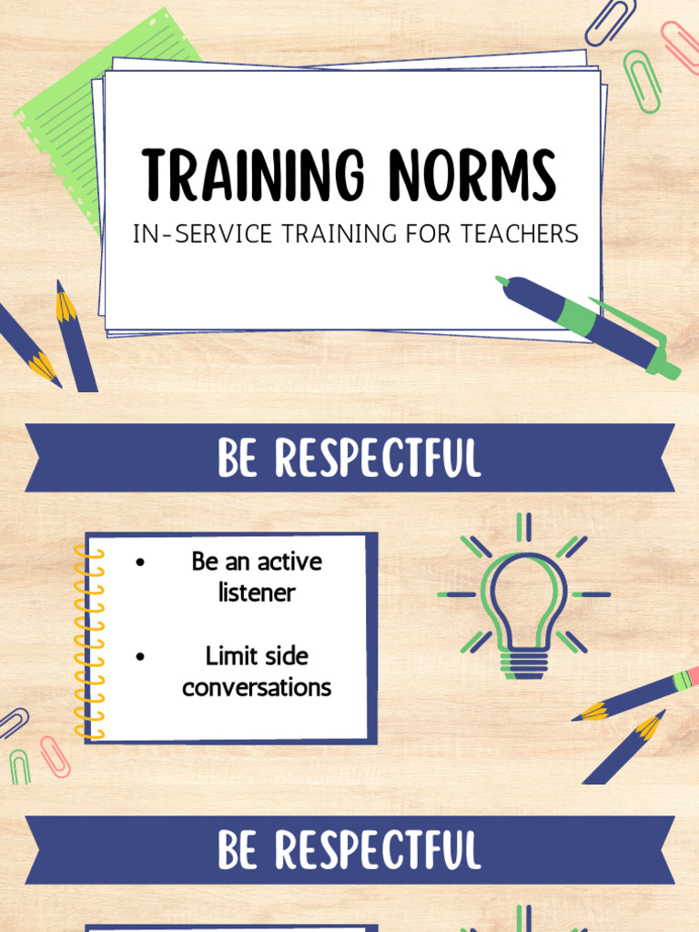 In-Service Training Norms for Teachers | PDF
