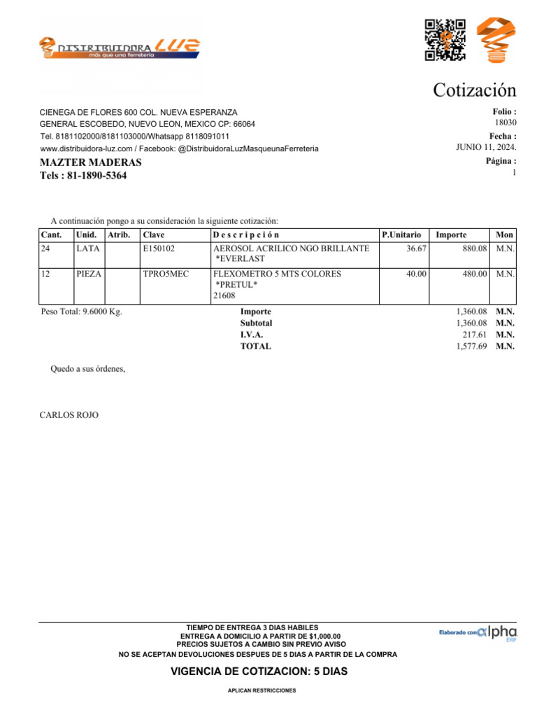 Cotizav 20240611 025szd | PDF