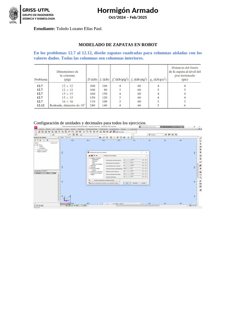 TAREA MODELADO DE ZAPATAS-ELIAS TOLEDO | PDF | Concreto reforzado | edificio