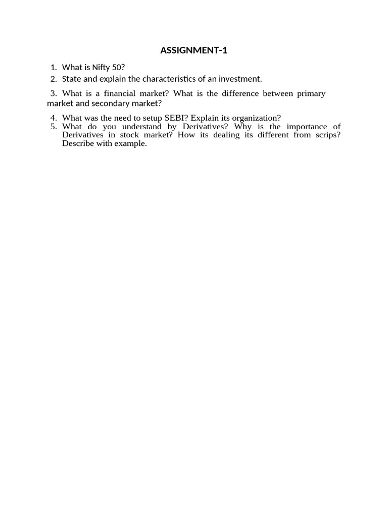 Assignment 1 Unit 1 | PDF