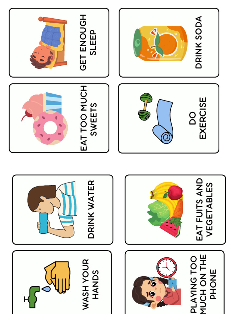 Healthy Habits Flashcards | PDF