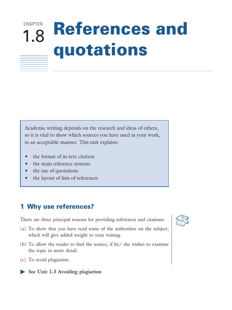References and Quotations | PDF | Citation | Note (Typography)