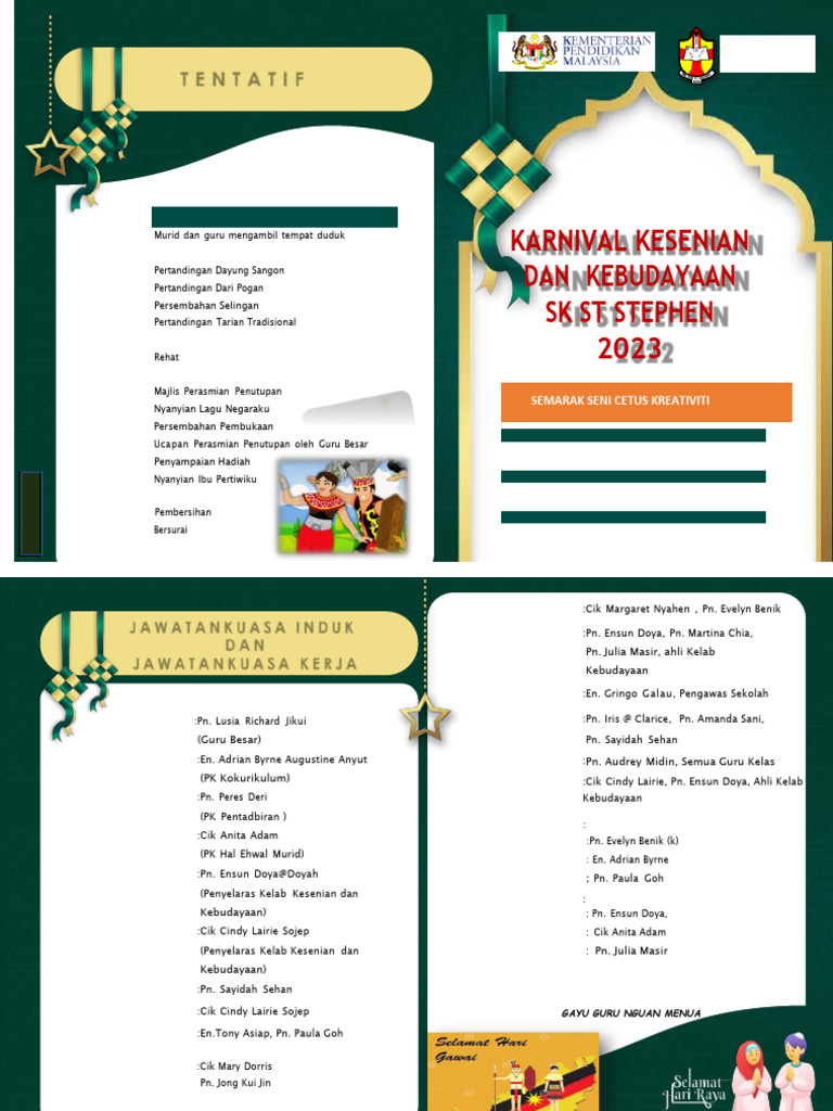 Buku Program Karnival Kesenian 2023 | PDF