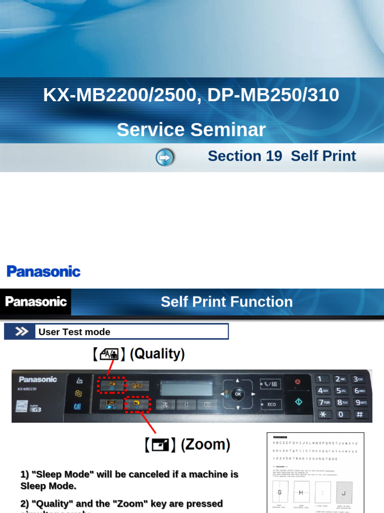 Self Print Function for KX-MB2200/2500 | PDF
