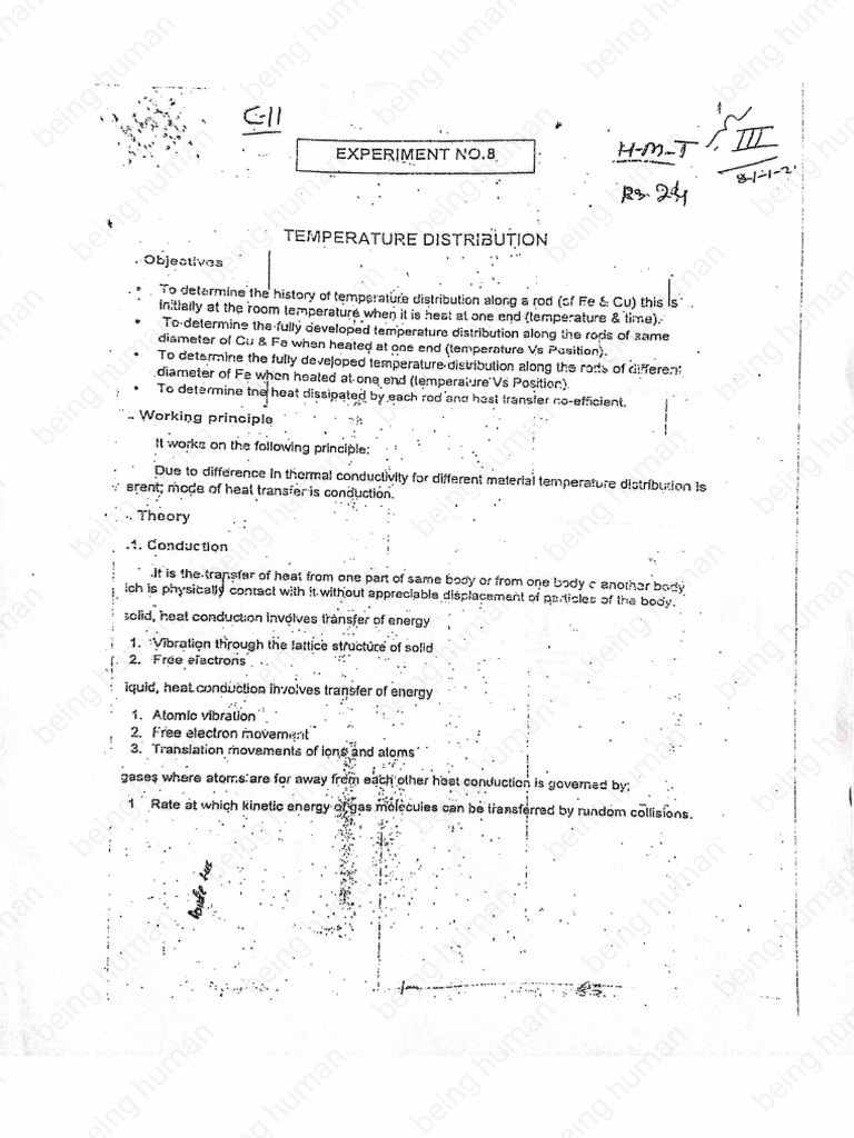 Heat Transfer Lab Notes | PDF