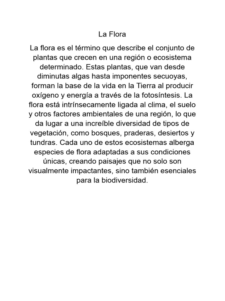 La Definición de La Flora | PDF