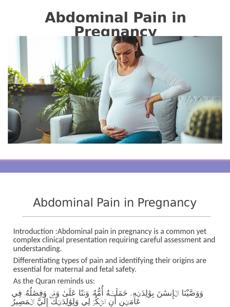 Abdominal Pain in Pregnancy | PDF | Childbirth | Pregnancy