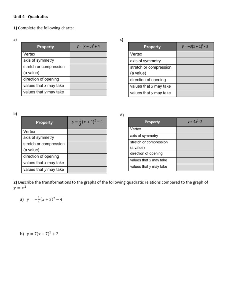 Math Exam Prep 4 | PDF | Quadratic Equation | Mathematics