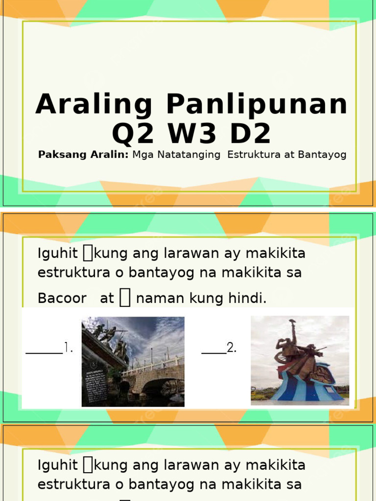 Araling Panlipunan Q2 W3 D2 | PDF