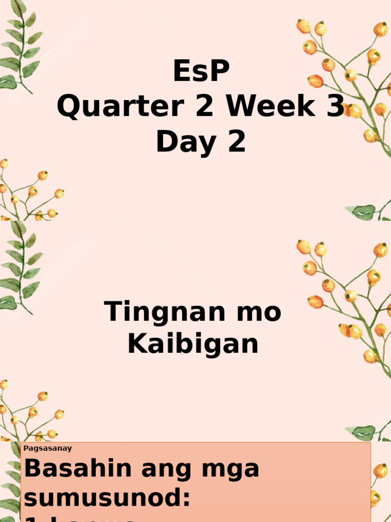 EsP Q2 Week 3 Day 2 | PDF