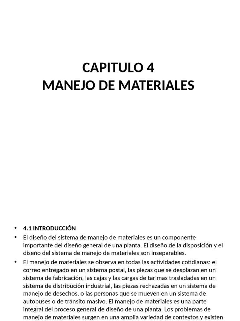 CAPITULO 4 Tompkins | PDF | Lean Manufacturing | Diseño