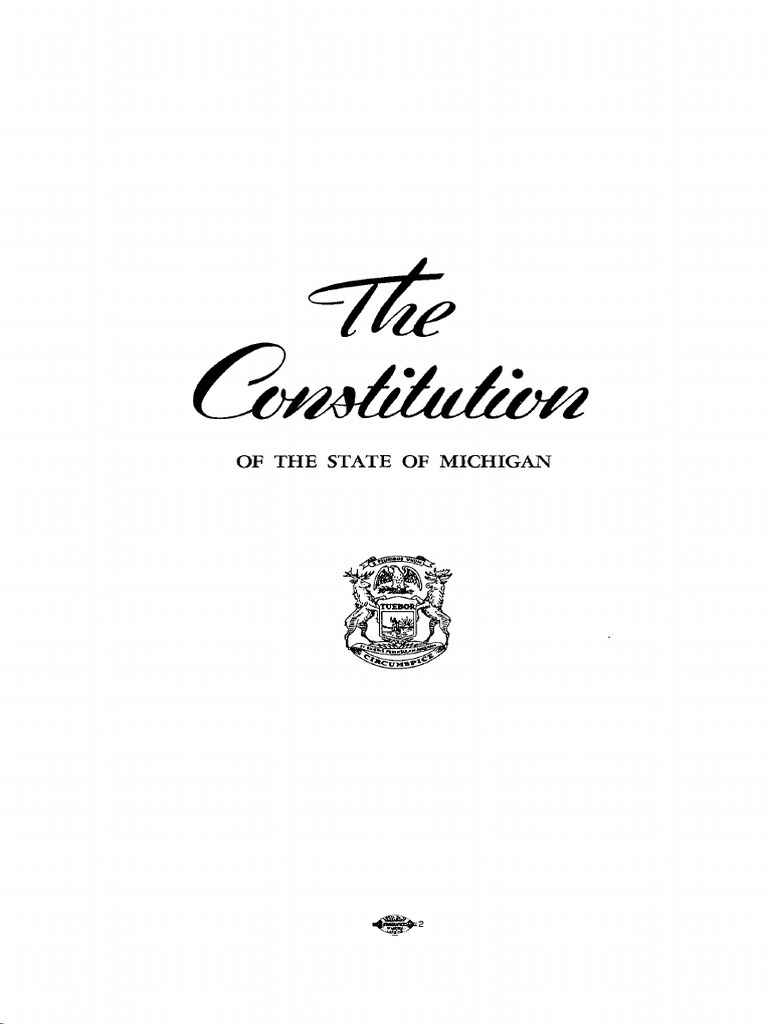 Michigan Constitution 1963 as Ratified | PDF | Appropriations Bill ...