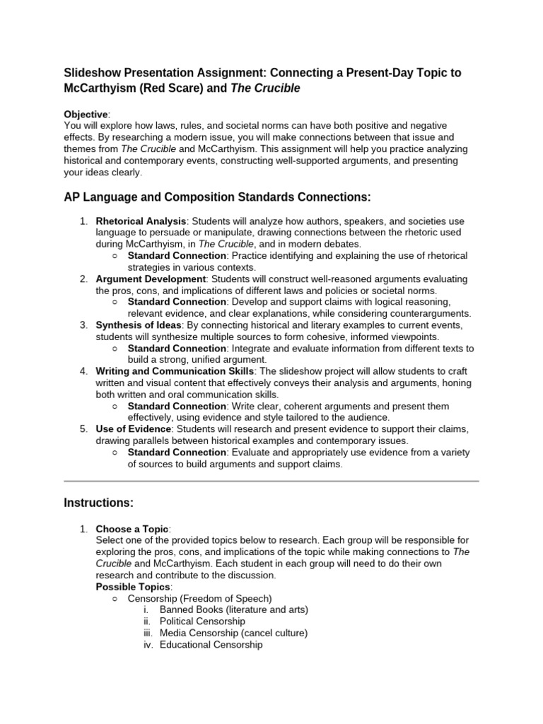 MC Carthyism | PDF | Rhetoric | Crimes