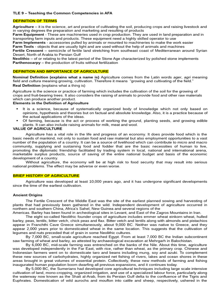 TLE-9-TTCC-AFA | PDF | Leaf | Agriculture
