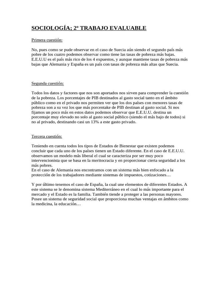 2 Trabajo Evaluable Sociología | PDF