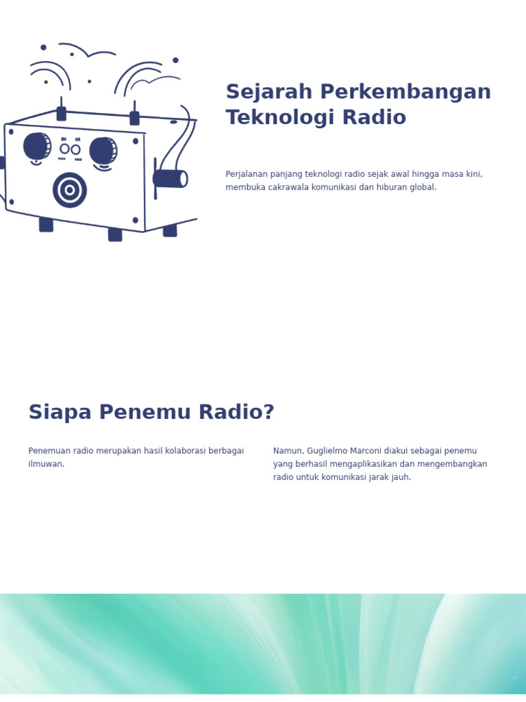 Sejarah dan Perkembangan Teknologi Radio | PDF