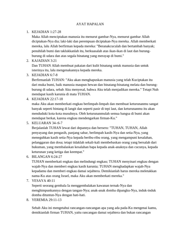AYAT HAPALAN | PDF