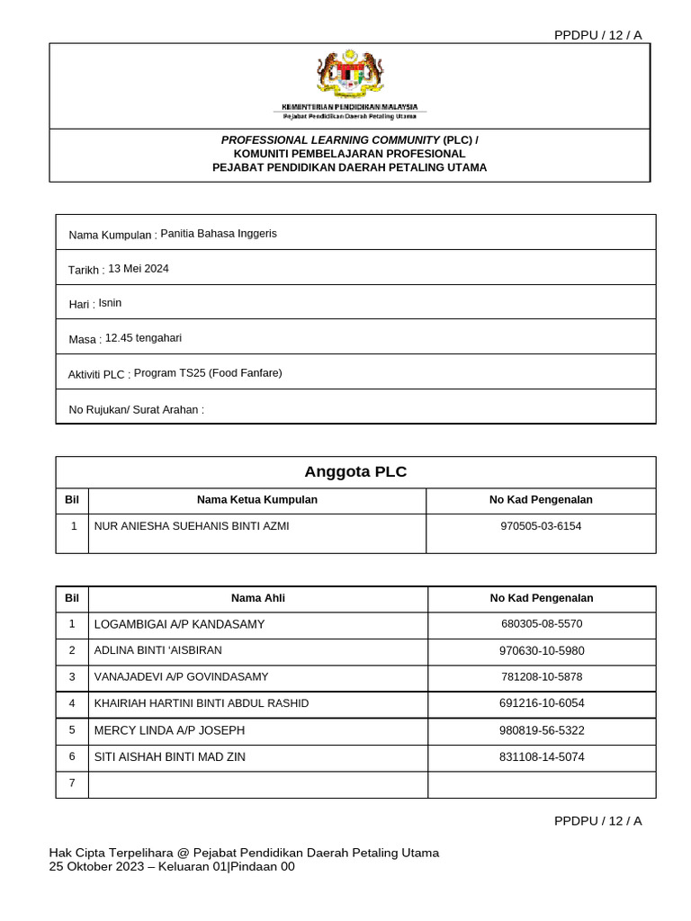 LAPORAN PLC PBL KMR bersama TS25 | PDF