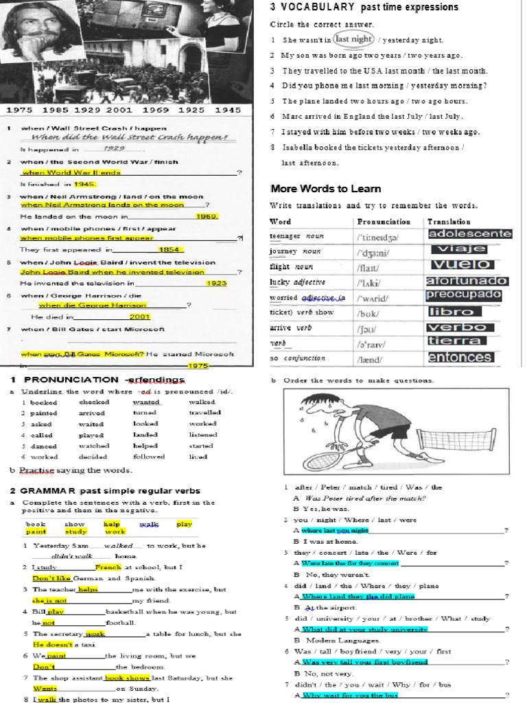 Work Book 5B - 42 43 Question Time | PDF