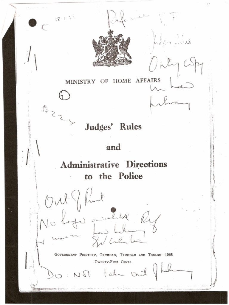 Judges Rules | PDF