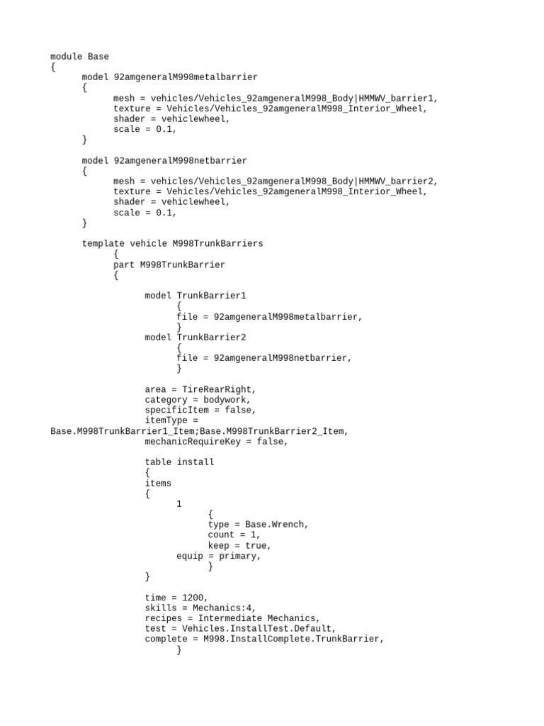 Template M998 Trunk Barriers | PDF | Computer Programming | Computing