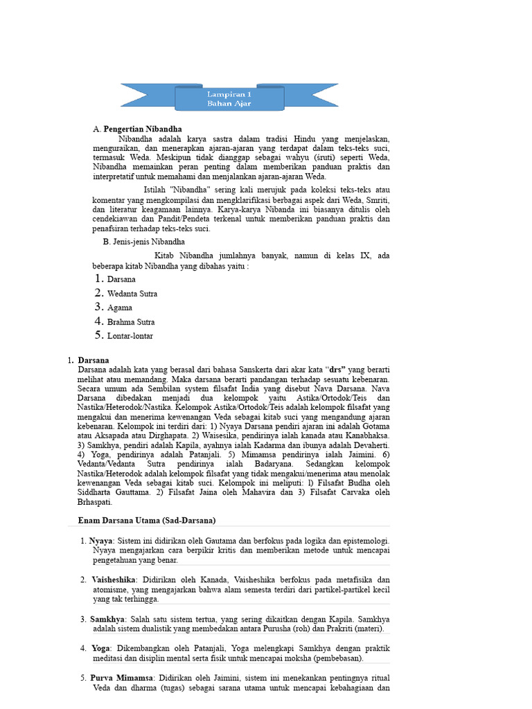 Pengertian dan Jenis Nibandha Hindu | PDF