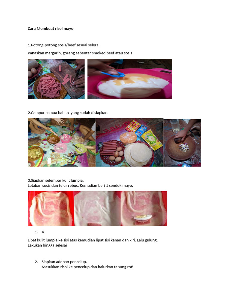 Cara Membuat Risol Mayo | PDF
