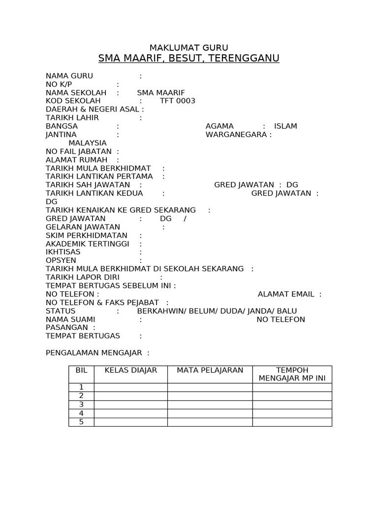 MAKLUMAT GURU (1) | PDF