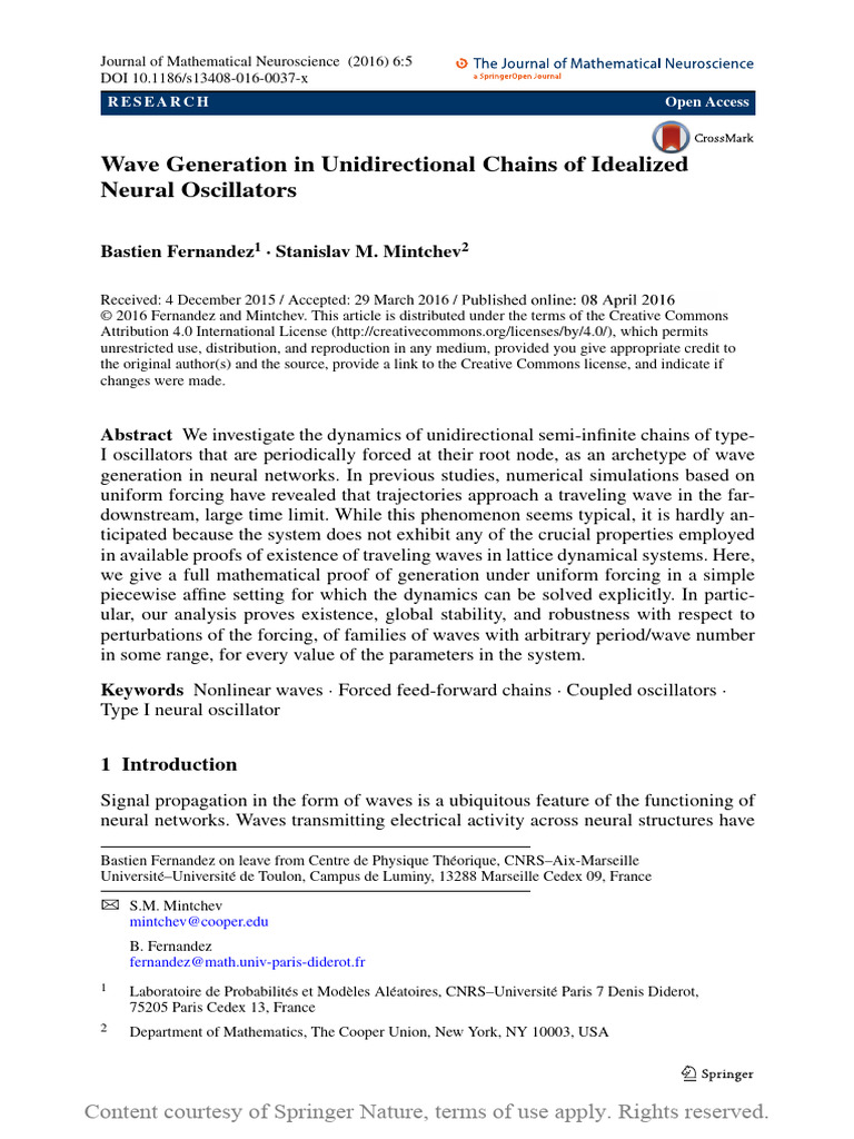 Wave Generation in Unidirectional Chains of Ideali | PDF | Inequality ...