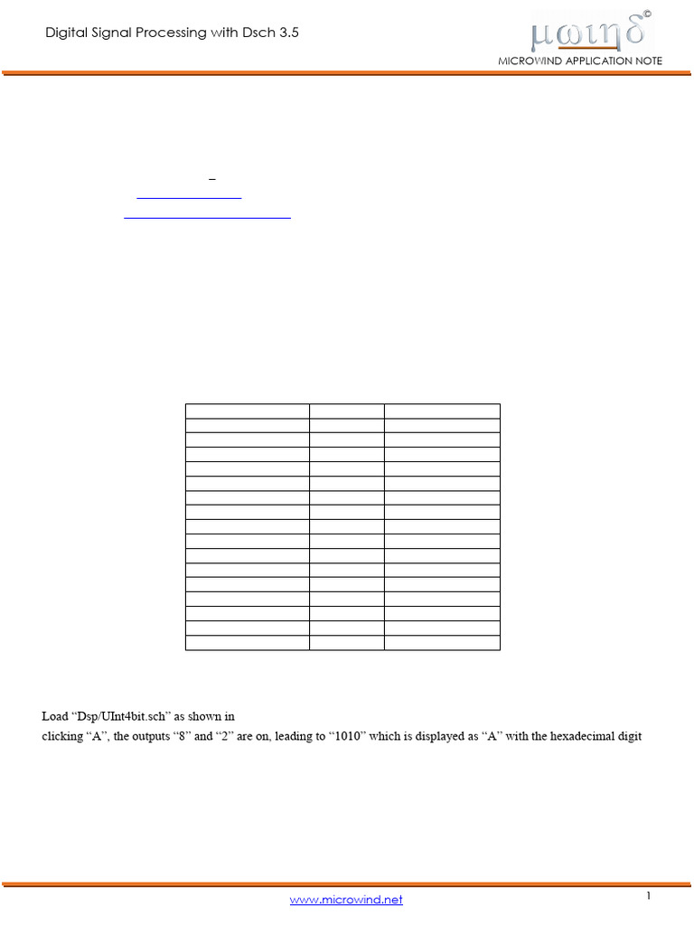 Application Note - DSP With DSCH 3.5 | PDF | Digital Signal Processor ...