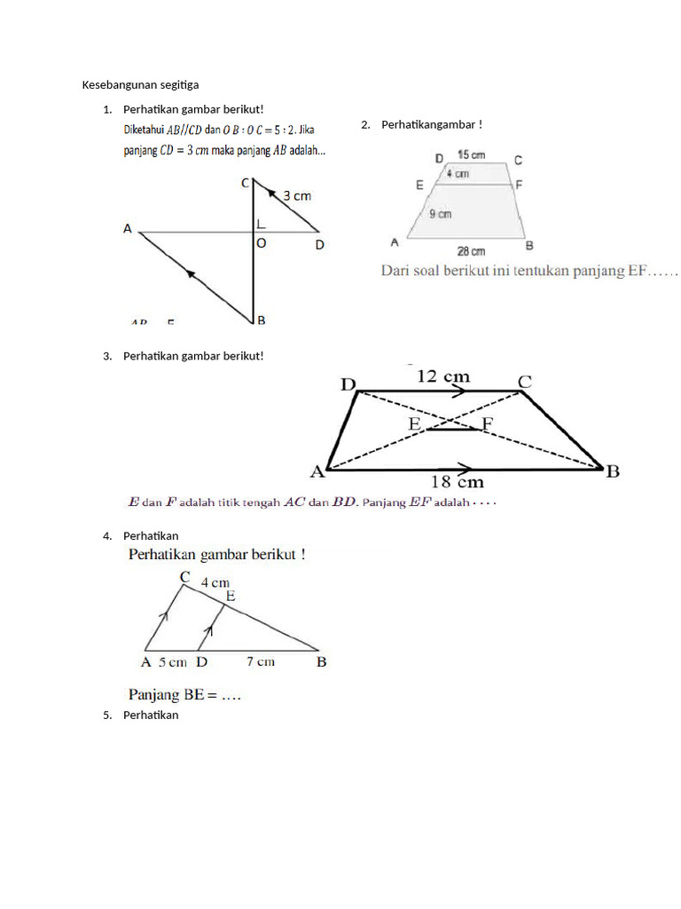 soal segitiga sebangun | PDF