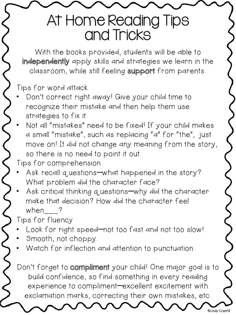 Effective At-Home Reading Strategies | PDF