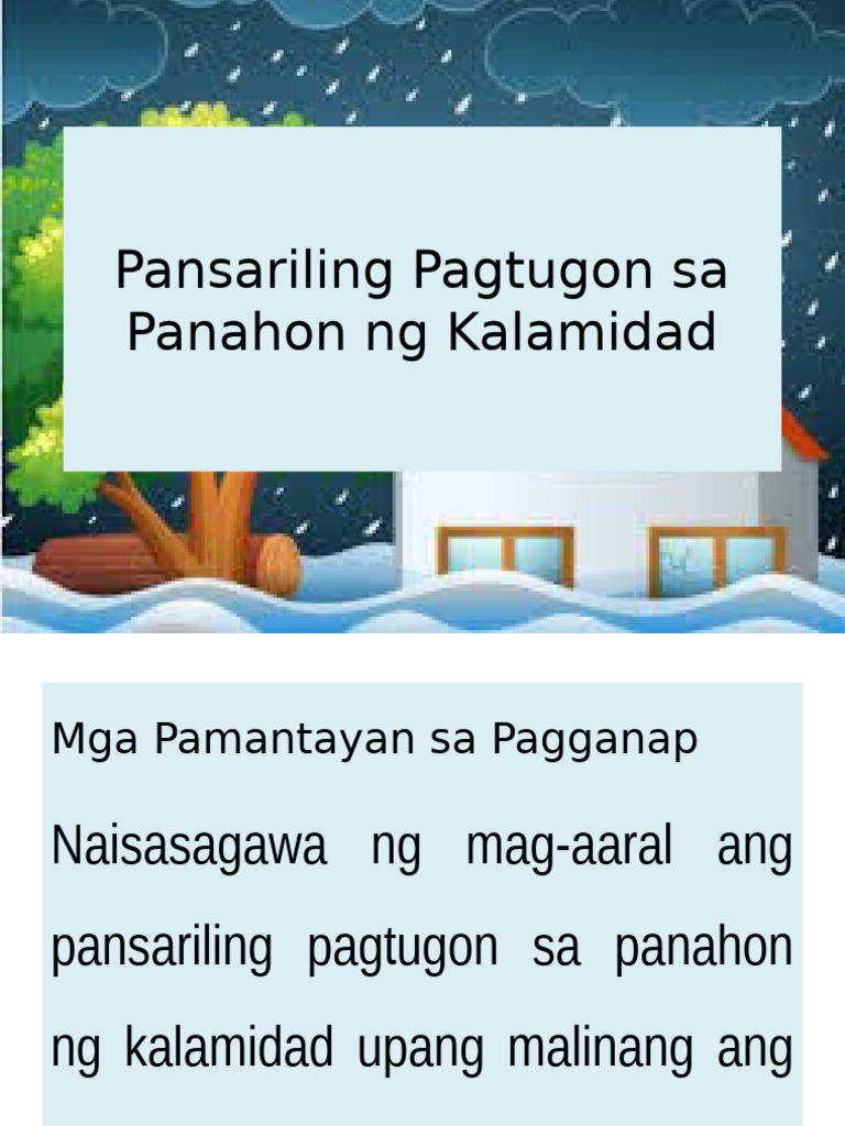 Pansariling Pagtugon Sa Panahon NG Kalamidad | PDF