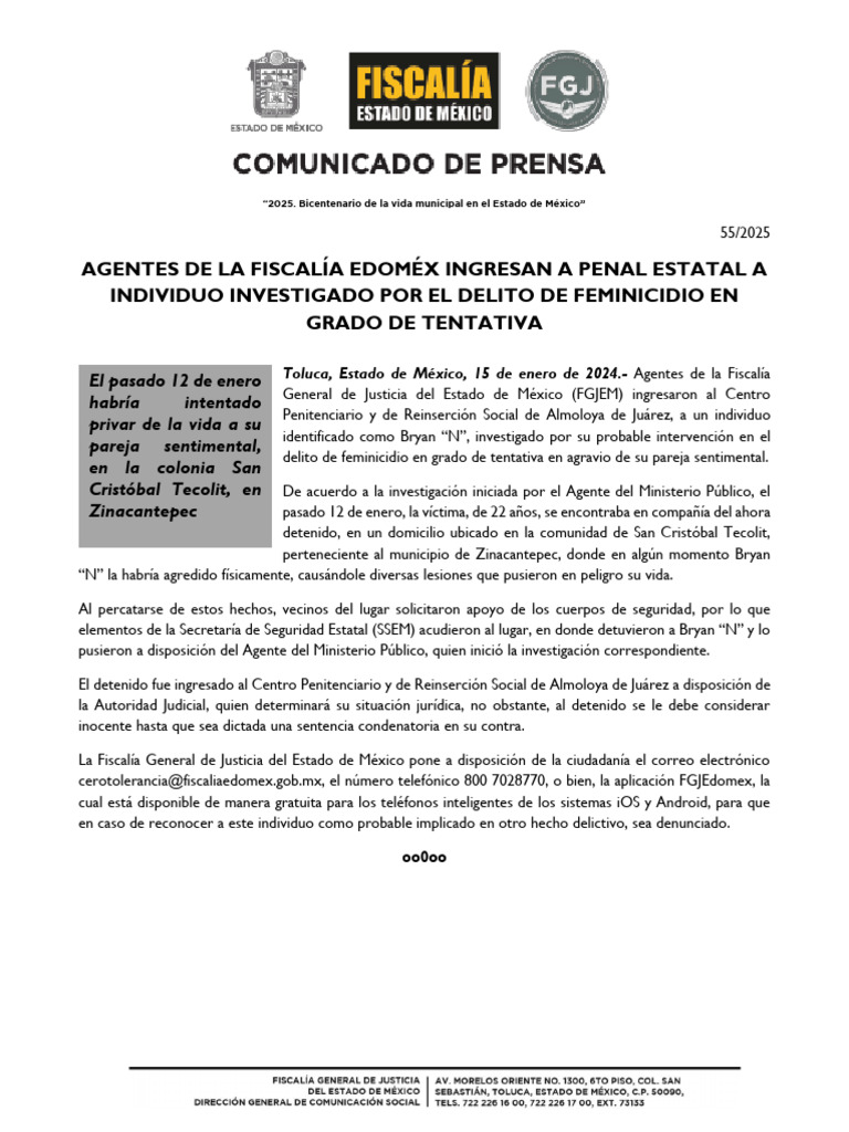 Comunicado 55 | PDF | México | Estado (política)