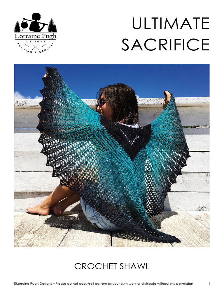 Ultimate Sacrifice Shawl - US Terminology UPDATE | PDF | Crochet ...