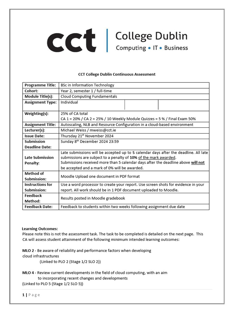 CA2 Using AWS Cloud Dec 2024 v5 | PDF | Amazon Web Services | Information Technology