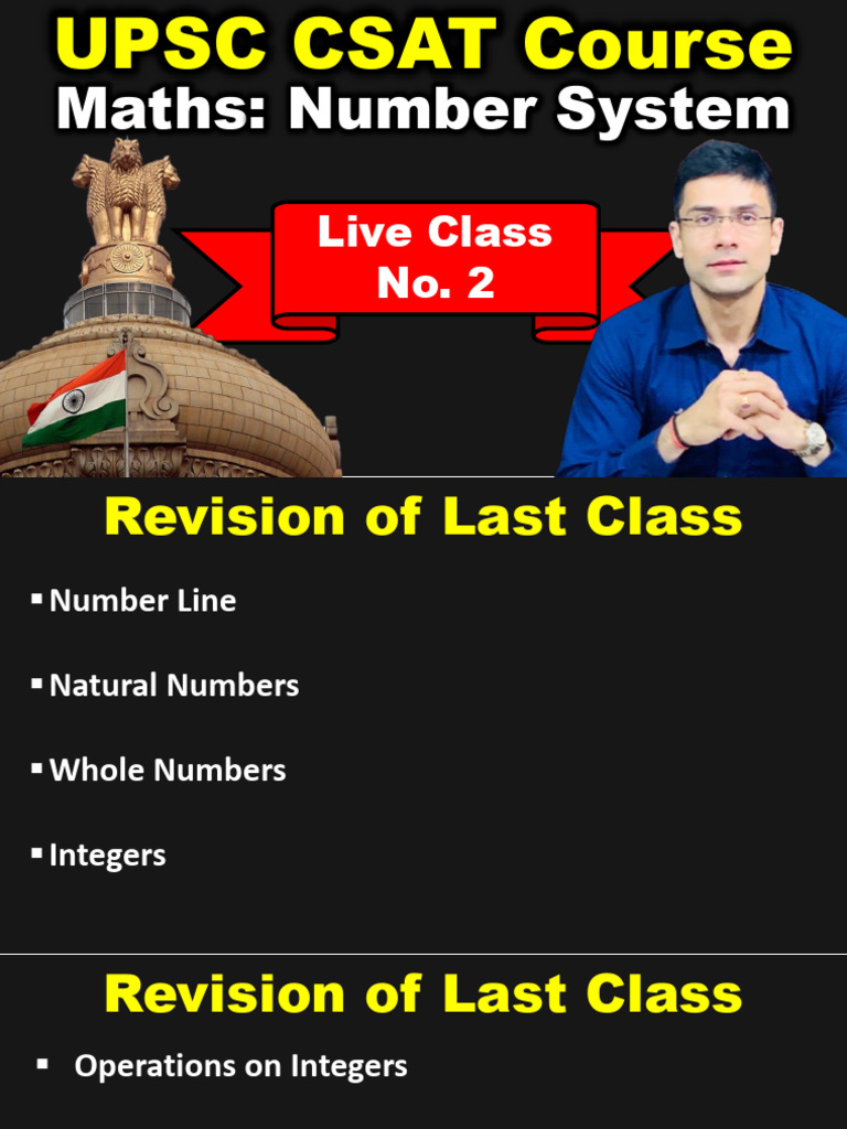 004) (UPSC CSAT PYQs) Live Class 2- Maths - Number Systempdf | PDF