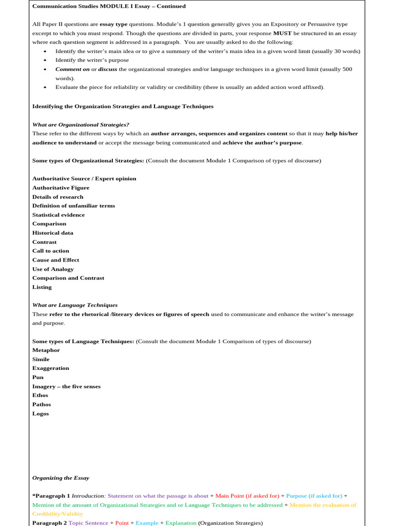 Module 1 Essay Prep Part 2 | PDF