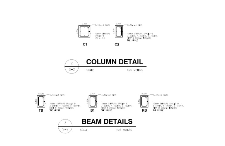 Column and Beam Details | PDF