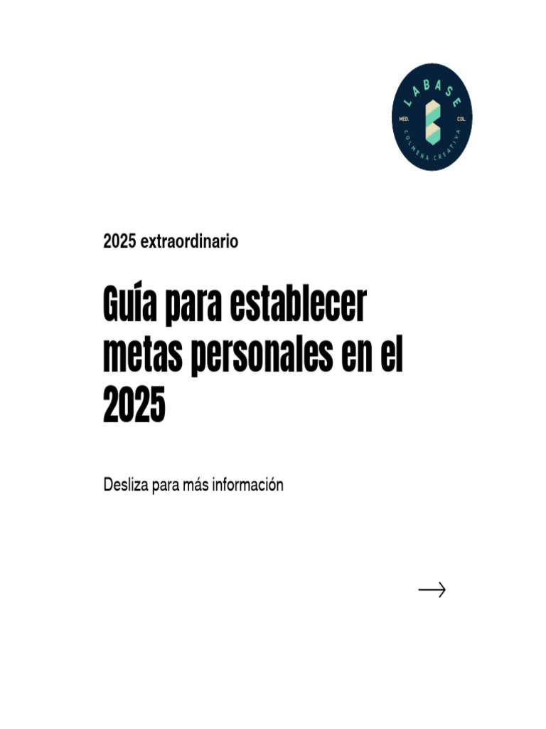 Guía para Establecer Metas Personales en El 2025 | PDF