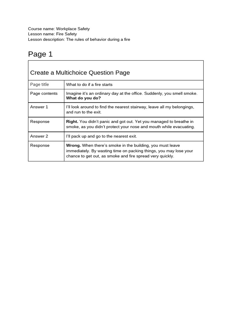 Moodle Lesson Source File | PDF | Fires | Fire Safety